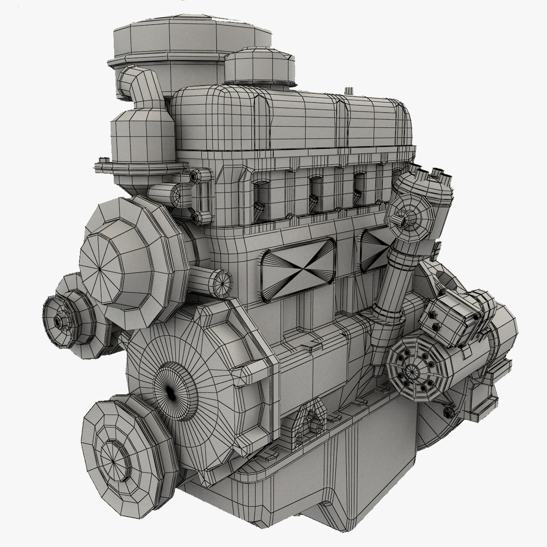 engine modelled 3ds