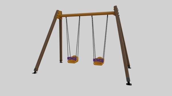 modelo 3d Playground Double Swing - 01 - TurboSquid 2016933