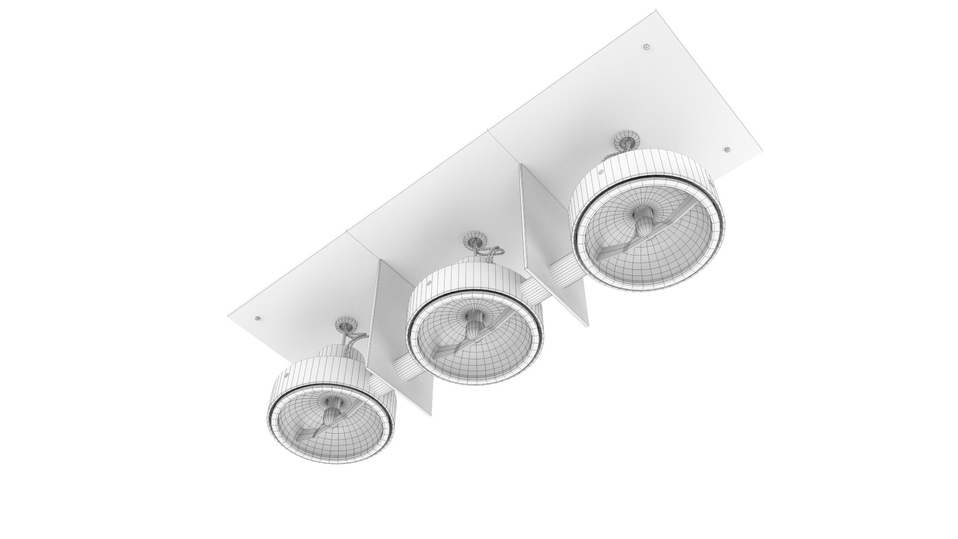 Triple Ceiling Lamp 10 3D - TurboSquid 2214951