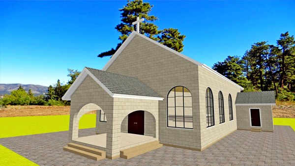 Church building 3D model - TurboSquid 1586676