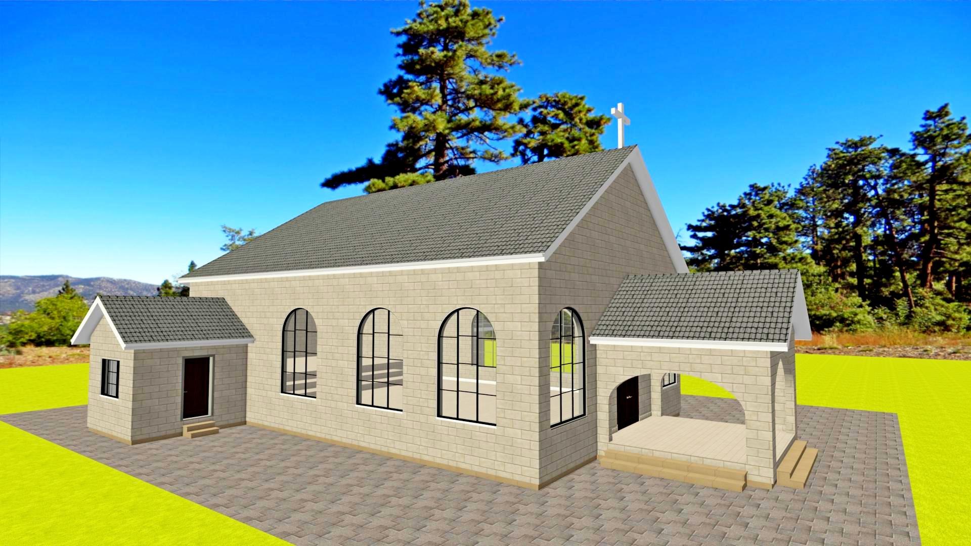 Church building 3D model - TurboSquid 1586676