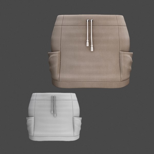 skirt pocket 3d model