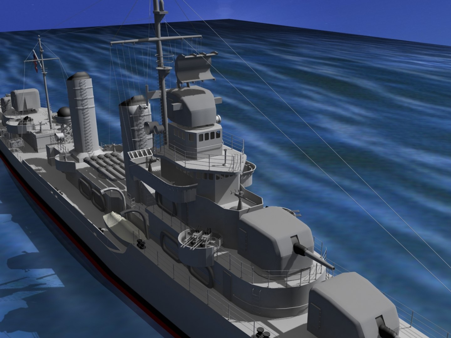 3d Model Anti-aircraft Class Destroyers