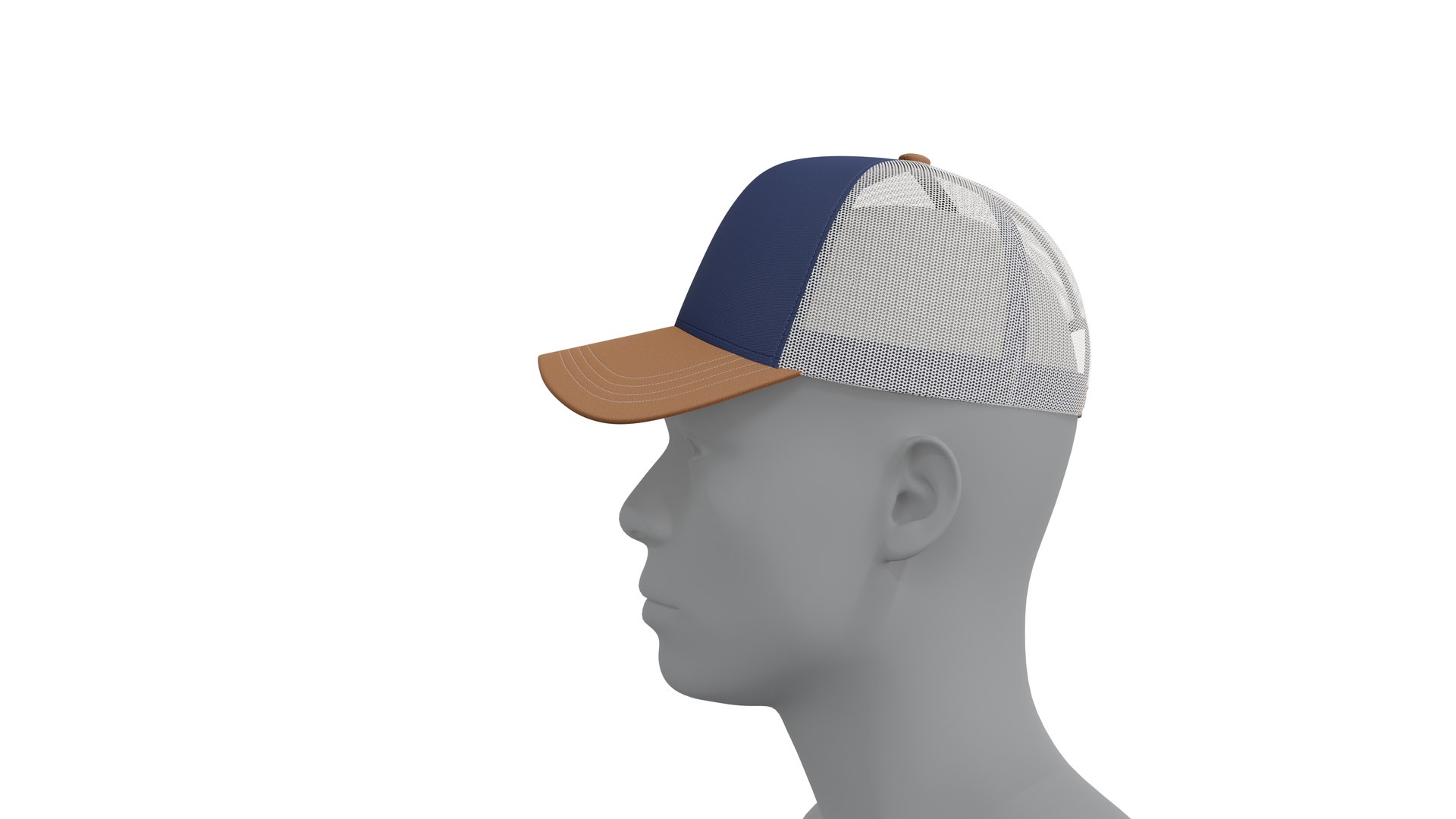 Baseball Cap Trucker 03 Model - TurboSquid 2386998