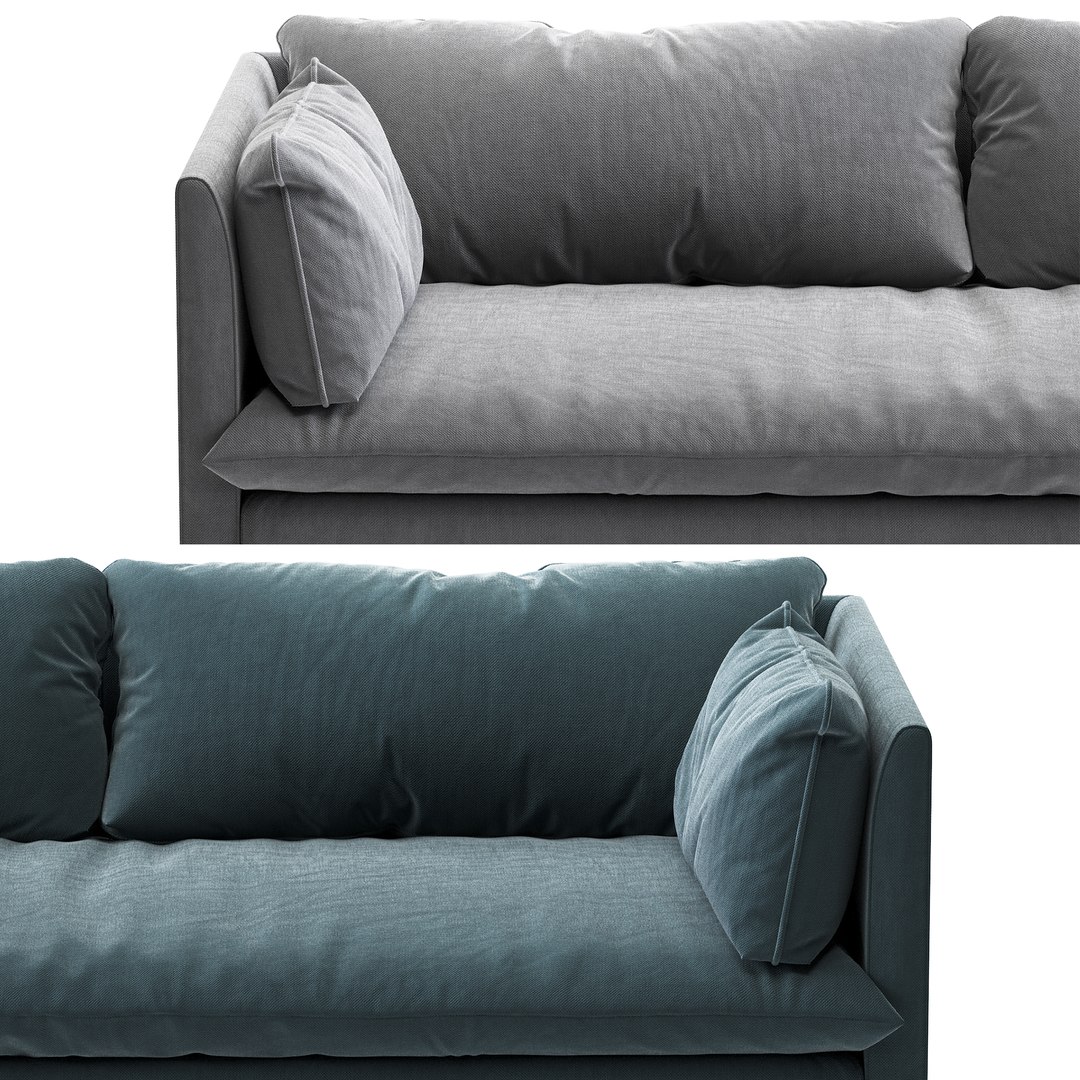 3D West Elm Shelter Queen Sleeper Sofa - TurboSquid 1871674