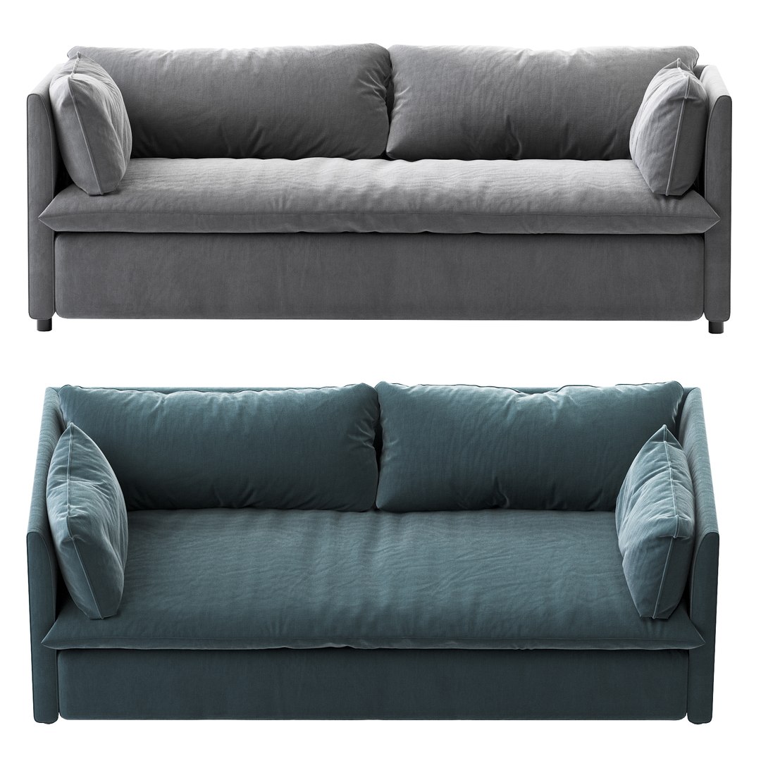 3D West Elm Shelter Queen Sleeper Sofa - TurboSquid 1871674