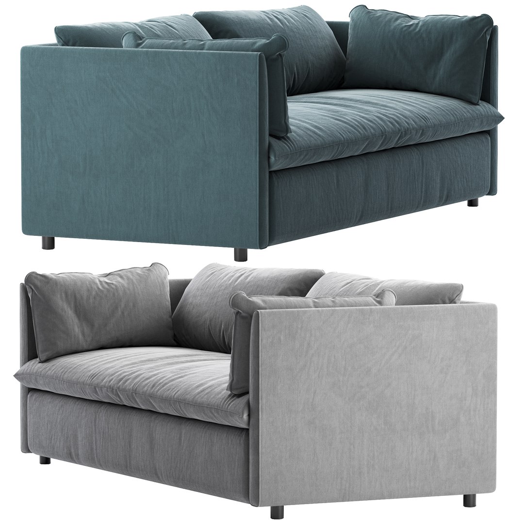 3D West Elm Shelter Queen Sleeper Sofa - TurboSquid 1871674