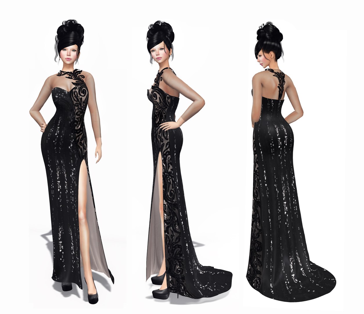 Strapless Prom Dress 3D - TurboSquid 1869129
