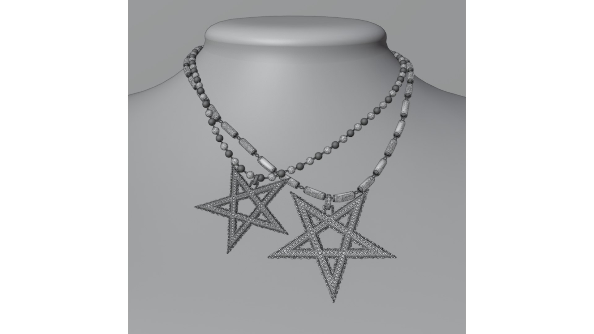 3D Playboi Carti - Pentagram Chain 3D Iced Out 3D Model Model ...