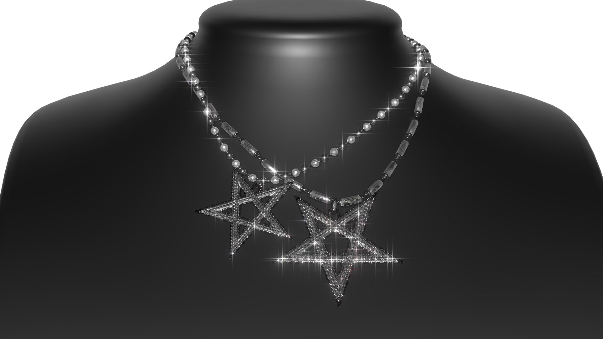 3D Playboi Carti - Pentagram Chain 3D Iced Out 3D Model Model ...