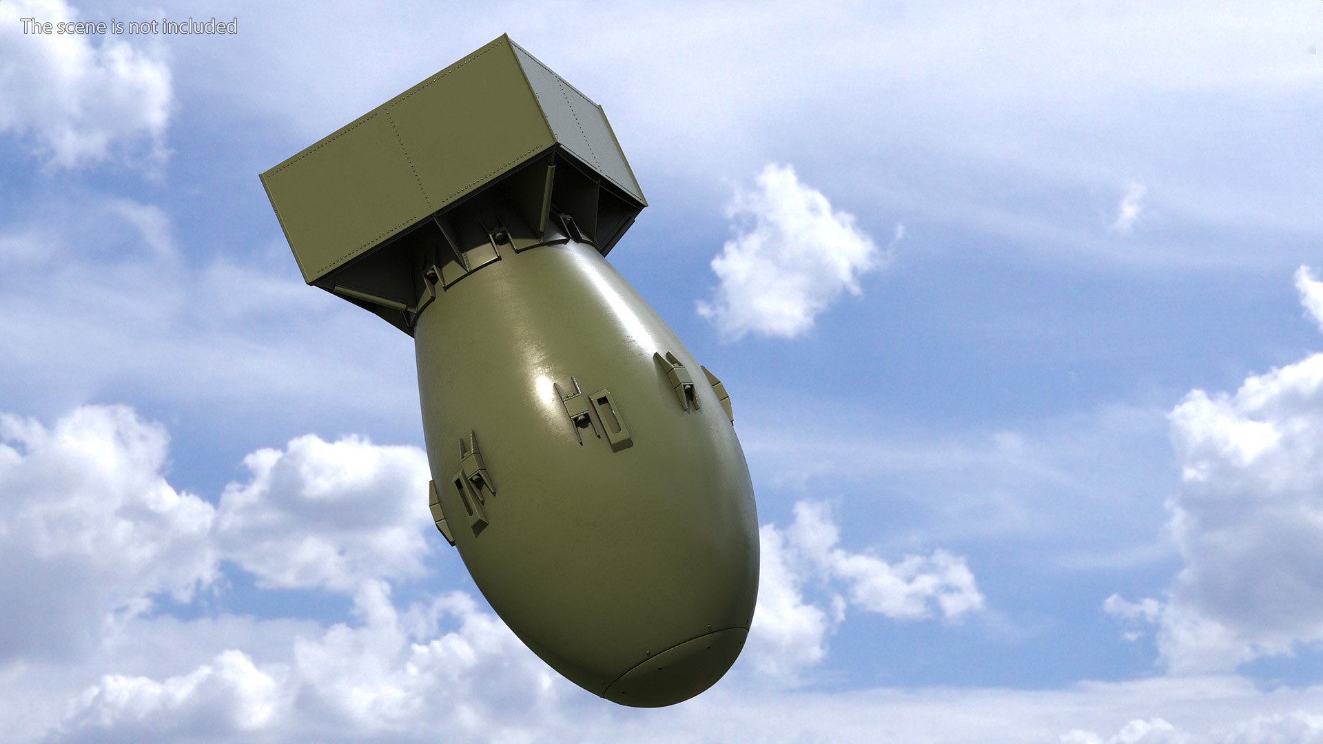 Atomic Bomb Fat Man Green With Shipping Pallet Model - TurboSquid 2248335