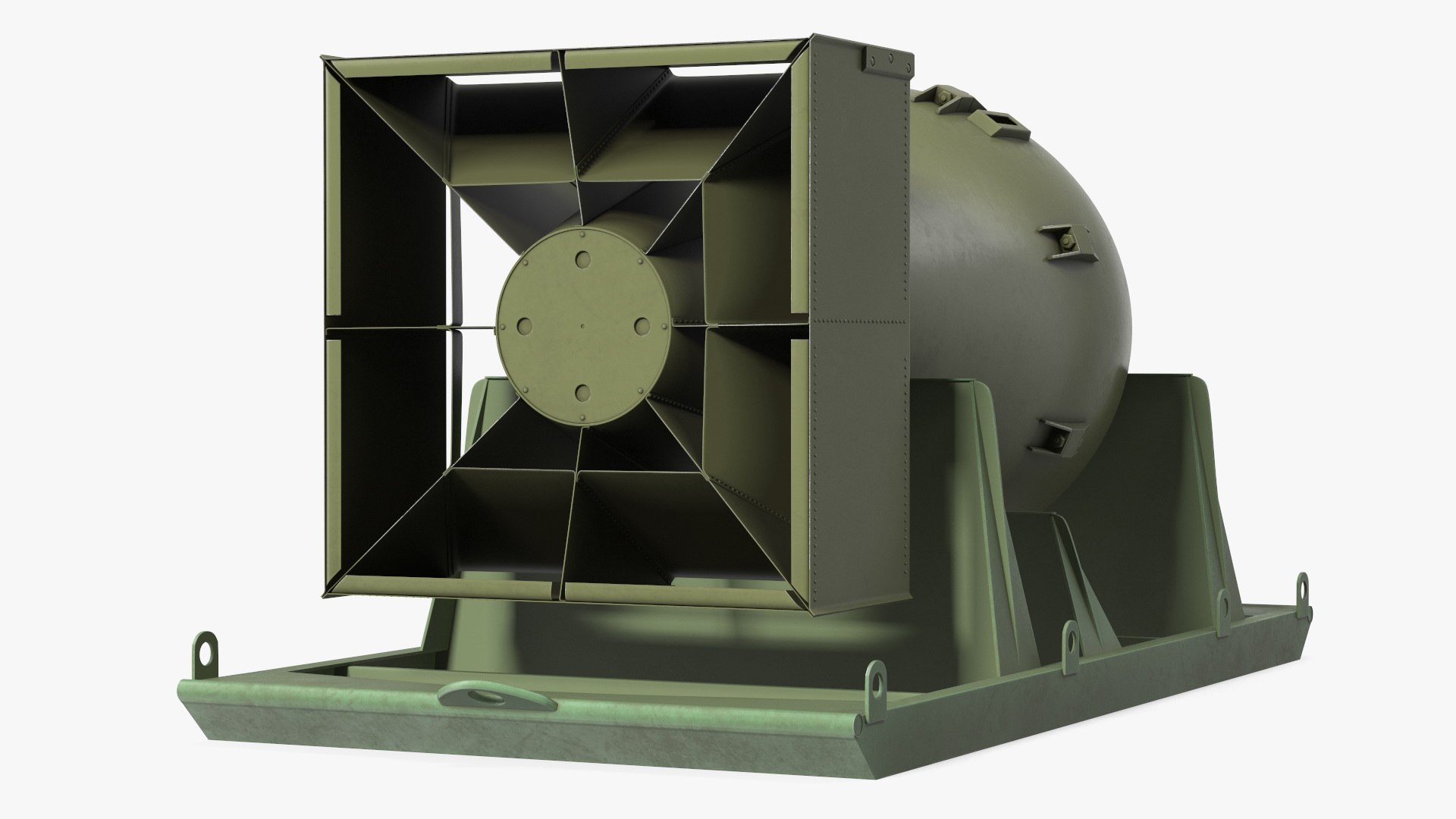 Atomic Bomb Fat Man Green With Shipping Pallet Model - TurboSquid 2248335