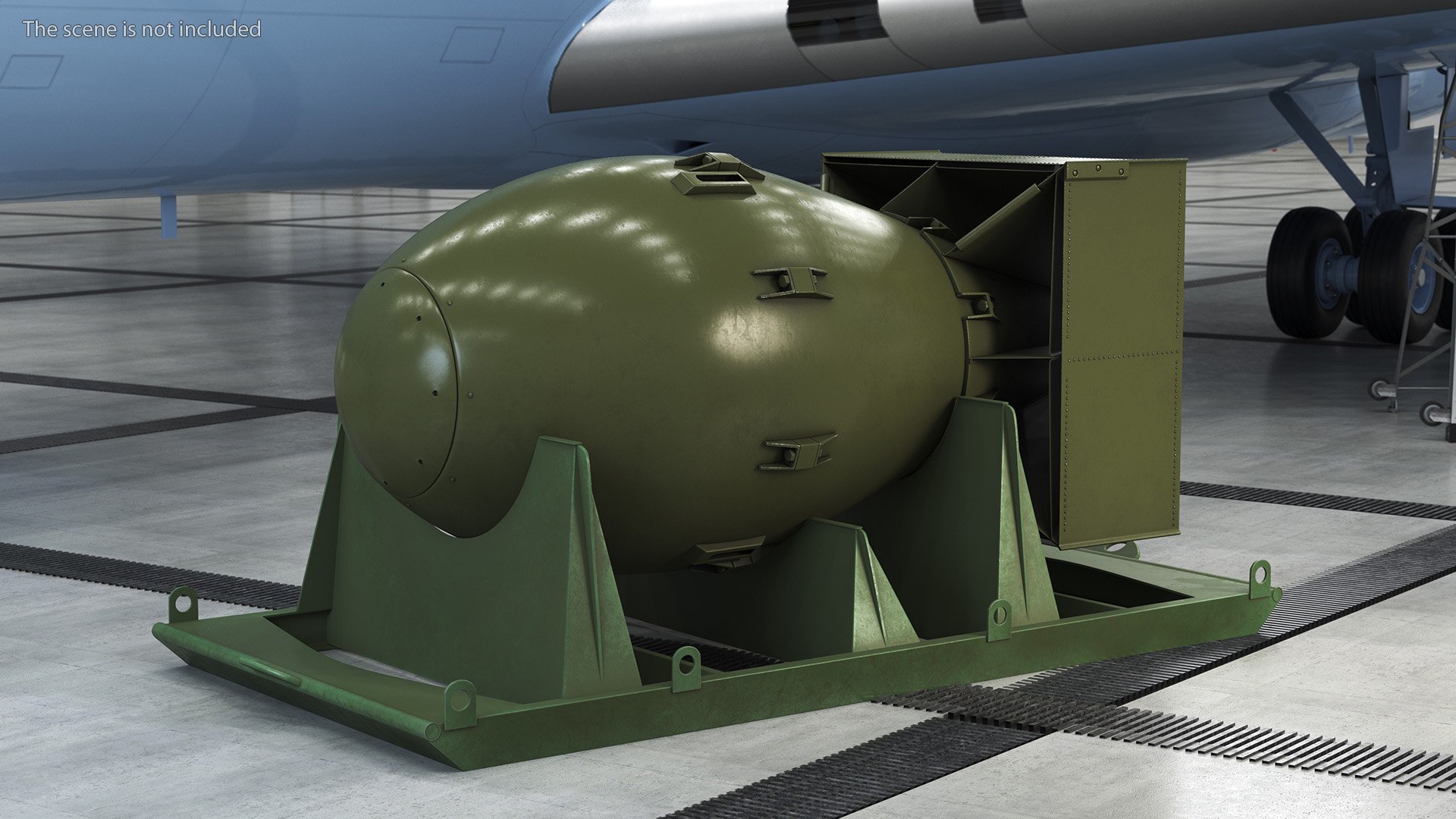 Atomic Bomb Fat Man Green With Shipping Pallet Model - TurboSquid 2248335
