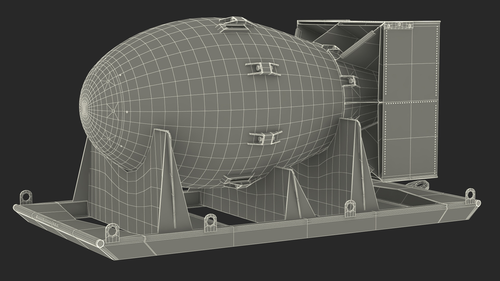 Atomic Bomb Fat Man Green With Shipping Pallet Model - TurboSquid 2248335