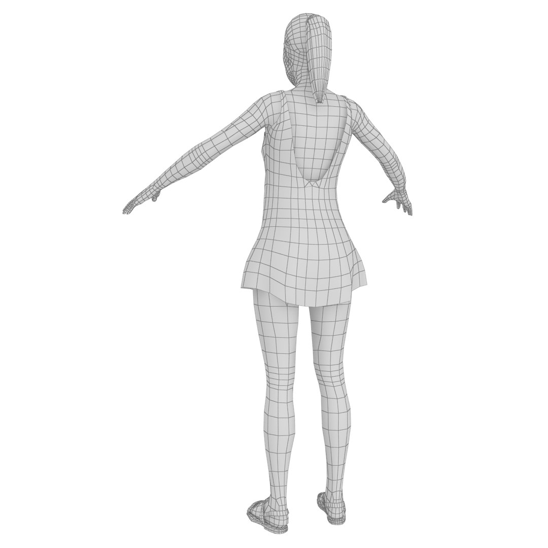 3D Female Dress Model - TurboSquid 1319539
