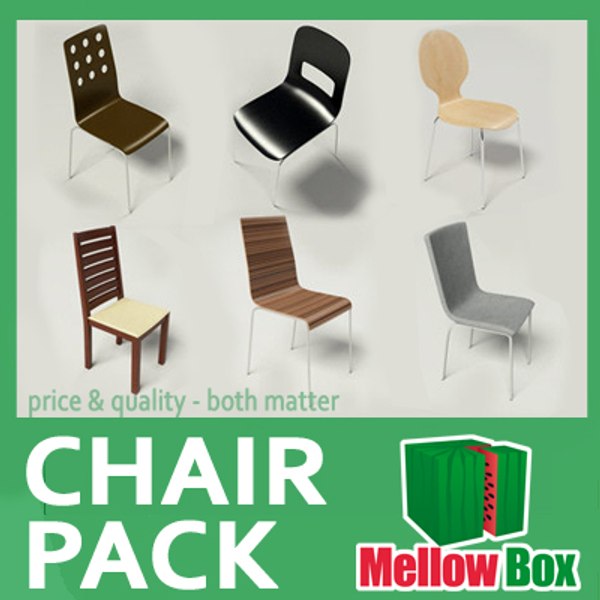 contemporary chairs pack 3d model