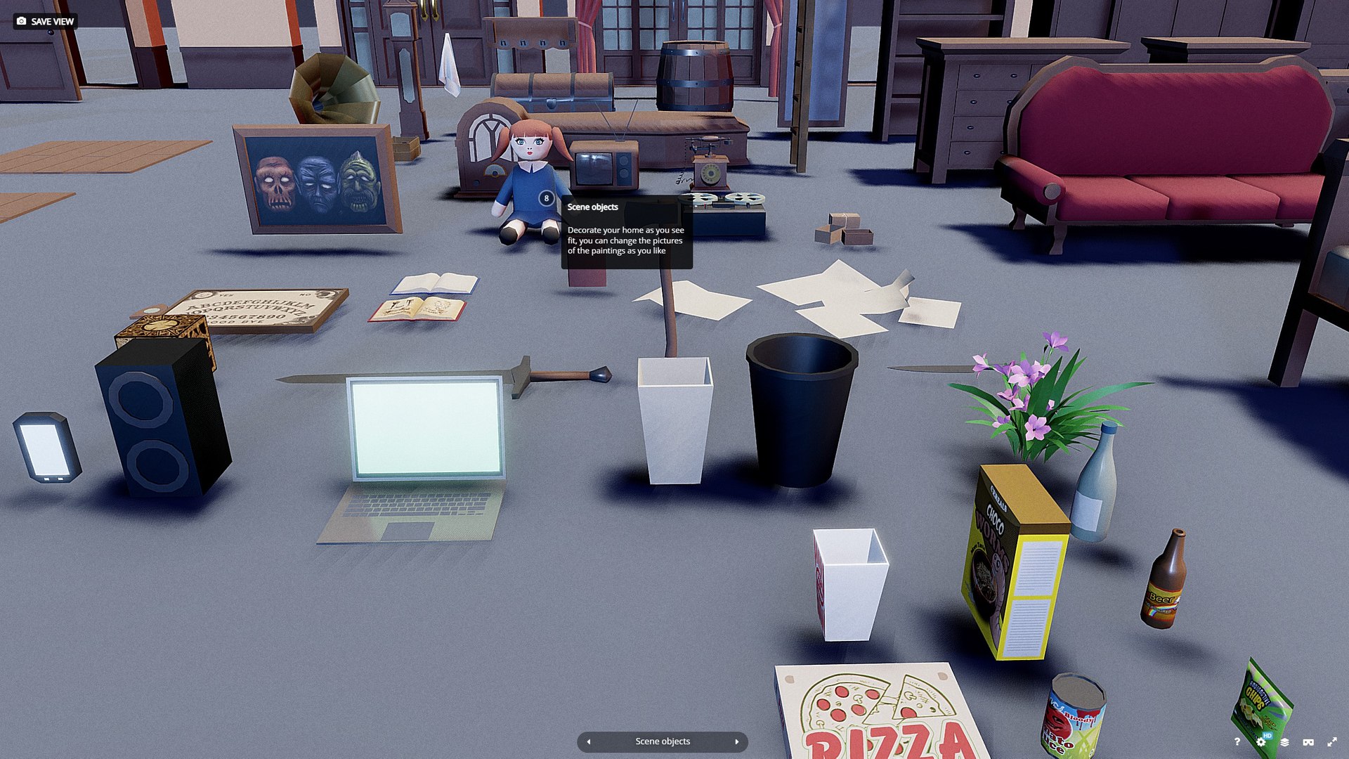 Asset Pack Low Poly Horror House 3D Model - TurboSquid 2035118