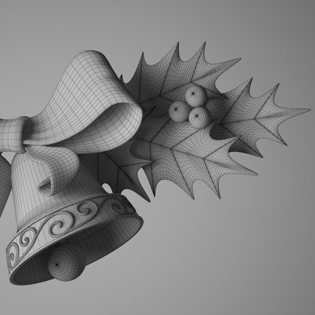 3d christmas bells model