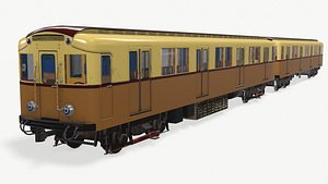 3d model of soviet subway train