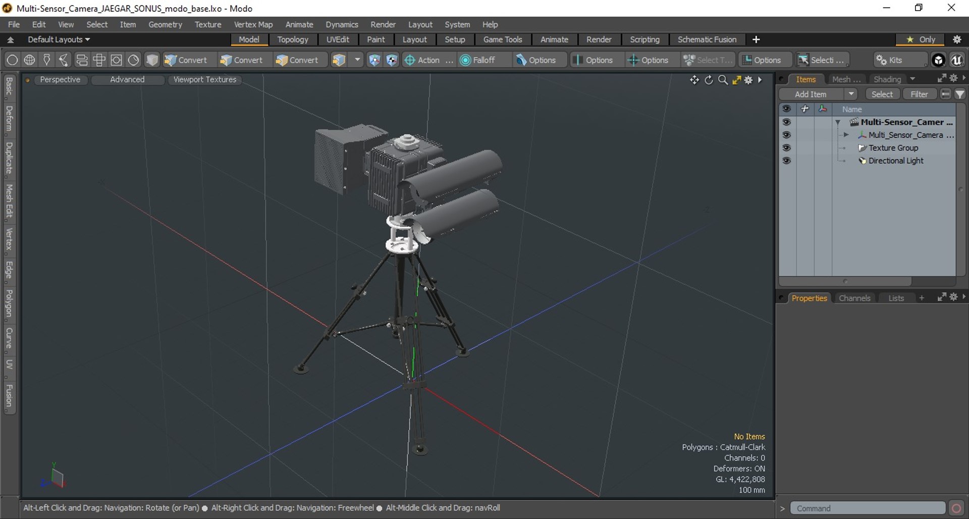 Multi-Sensor Camera JAEGAR SONUS Model - TurboSquid 2279878