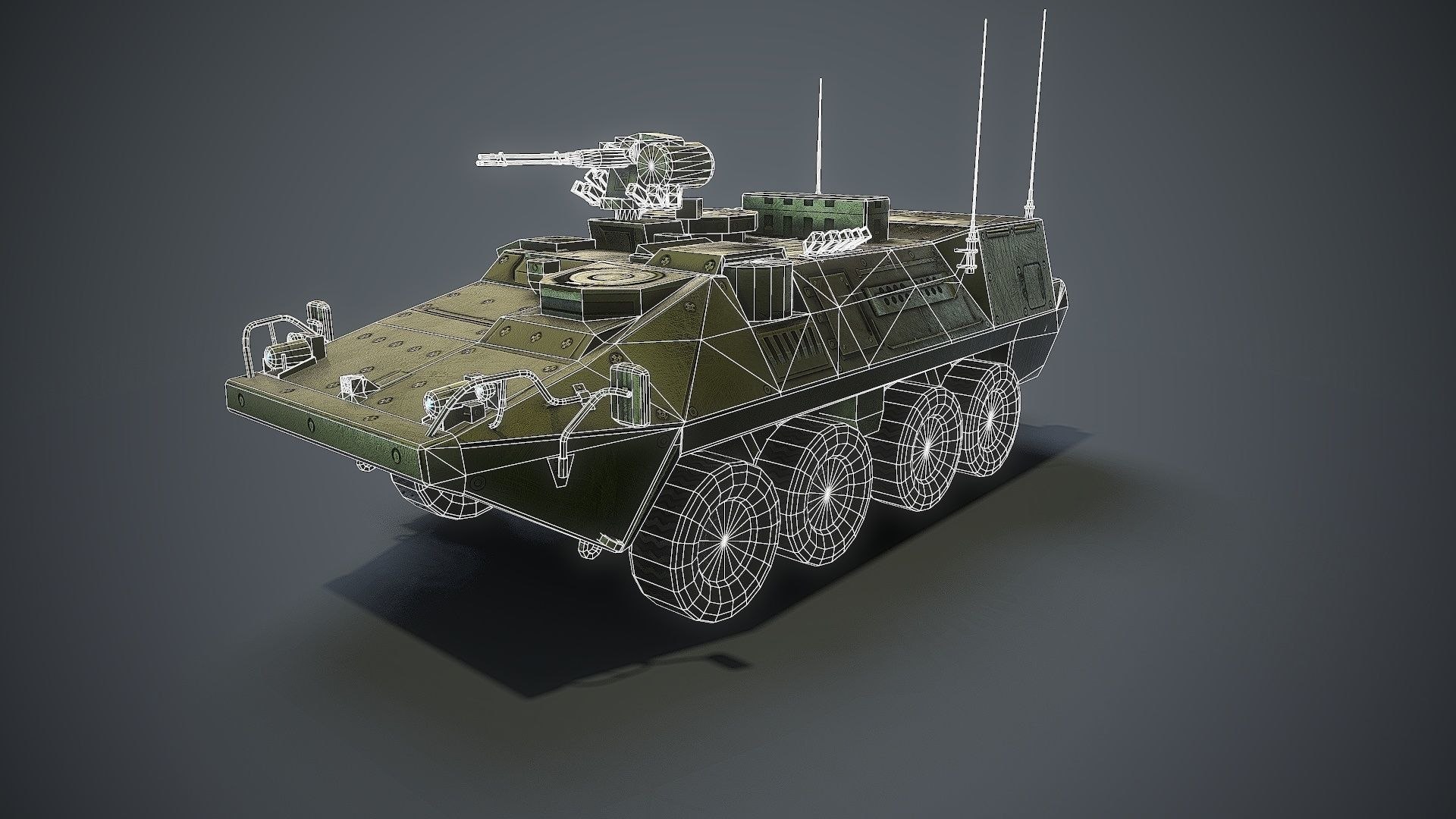 Stryker Vehicle With Interior 3D Model - TurboSquid 2252792