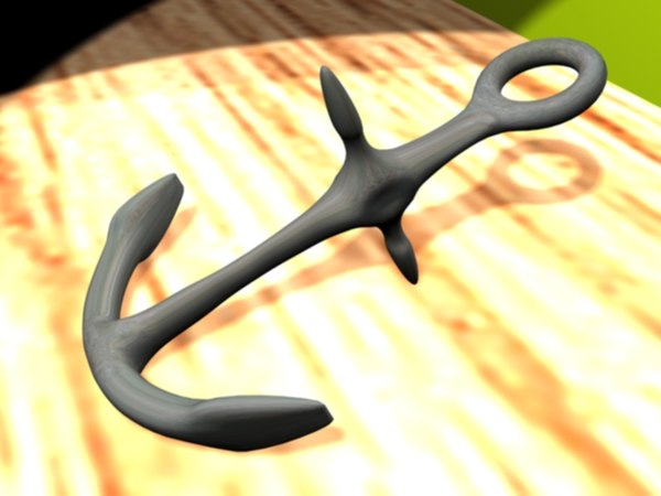 3D 3ds Max anchor boat sailing