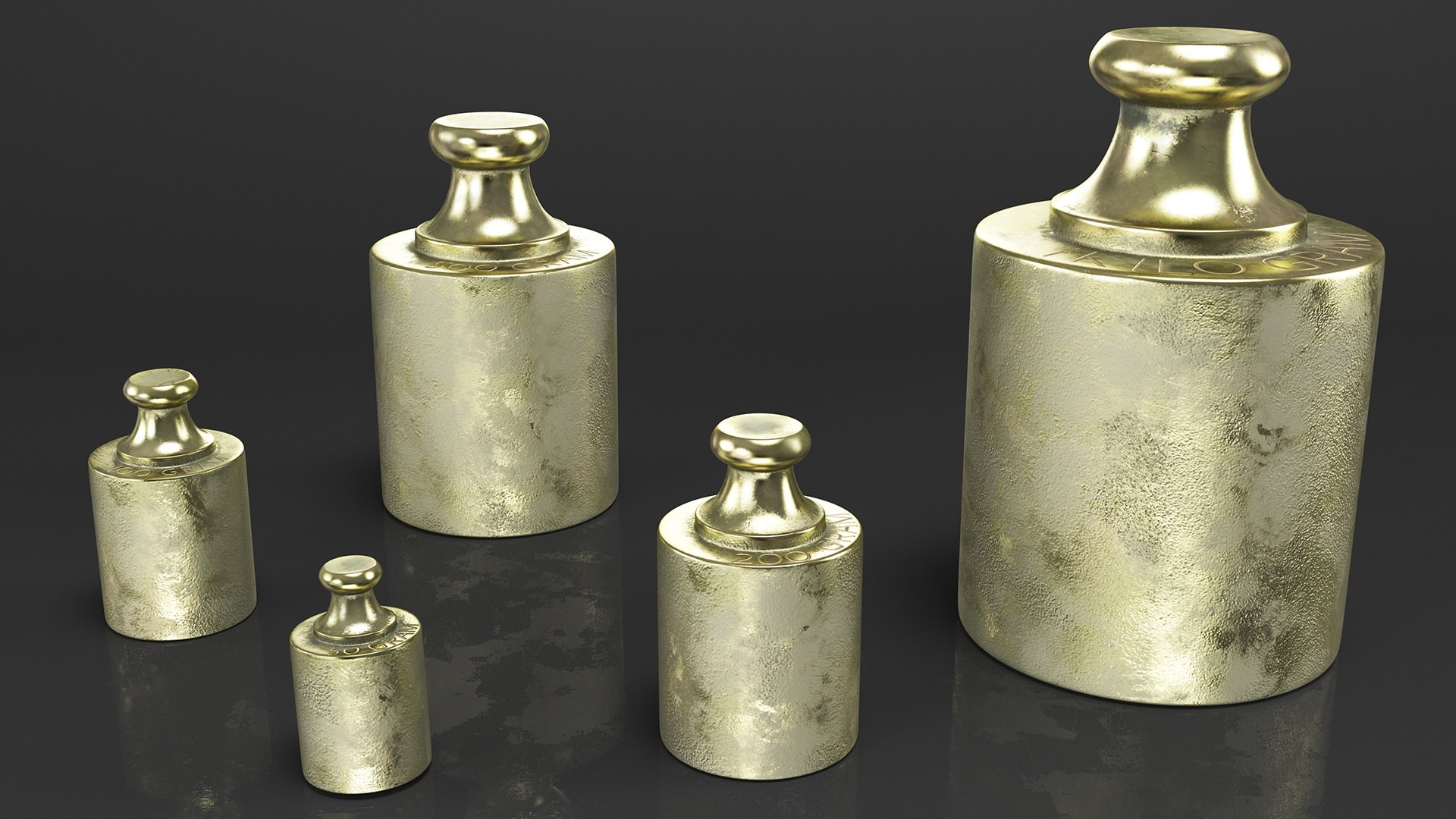 3D antique balance scale weights - TurboSquid 1632281