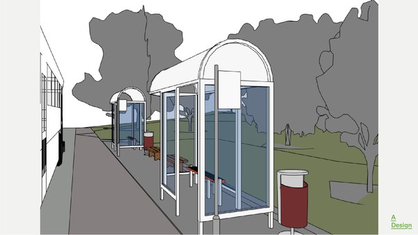 3D Bus stop - Revit model model - TurboSquid 2018303