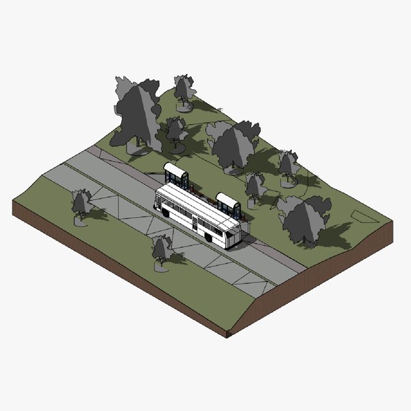 3D модель Автобусная остановка — модель Revit - TurboSquid 2018303