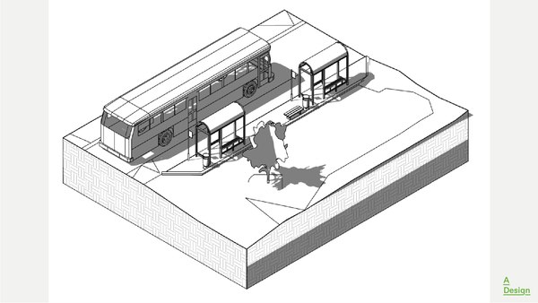 modelo 3d Parada de autobús - modelo Revit - TurboSquid 2018303