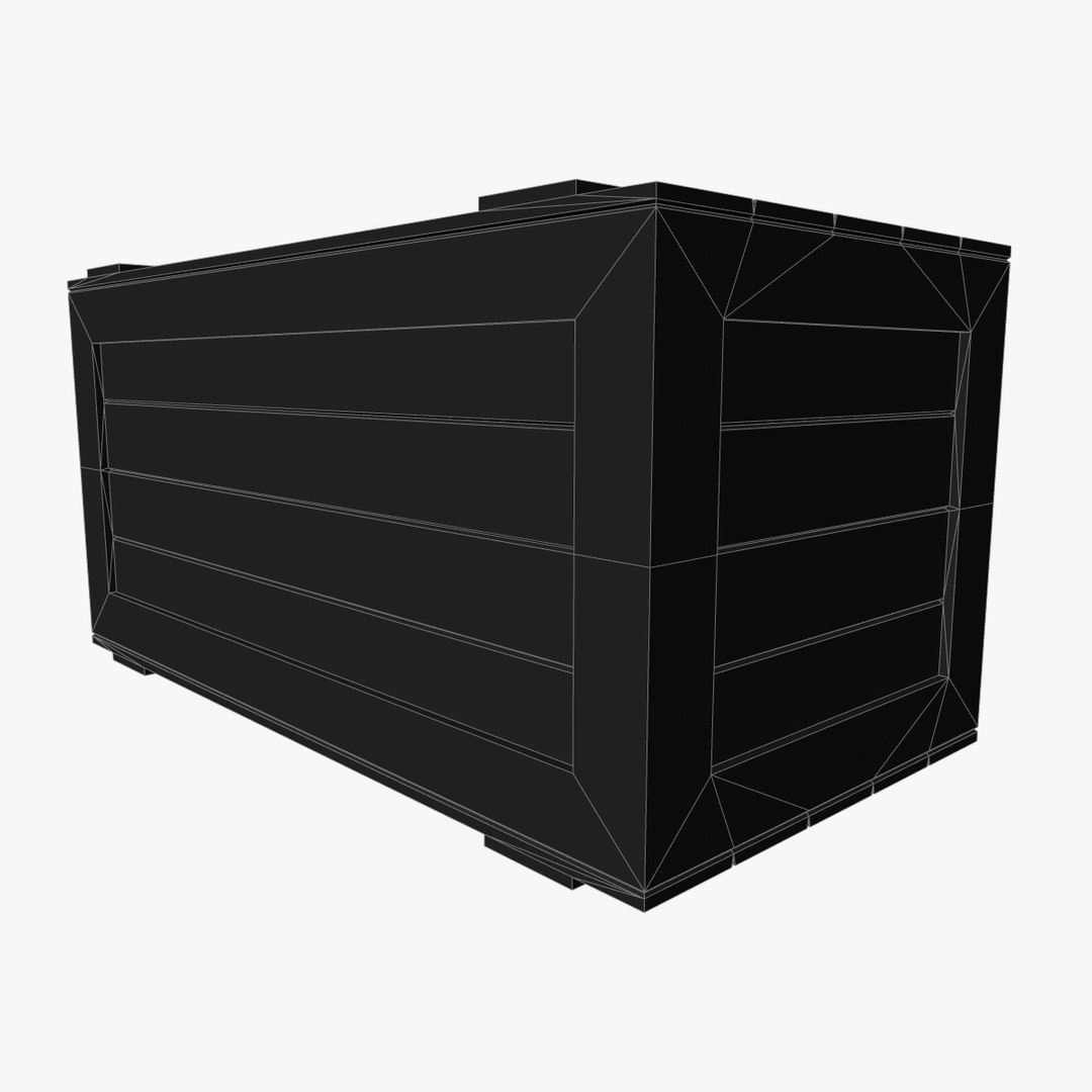 Regular Wooden Crate 3d Model