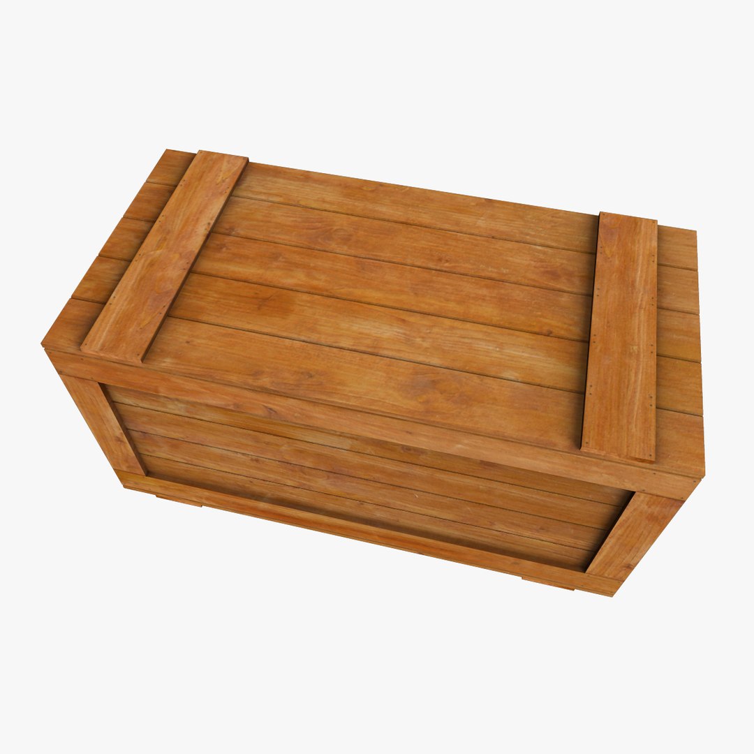Regular Wooden Crate 3d Model