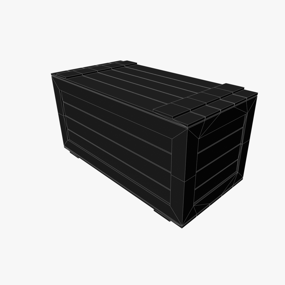Regular Wooden Crate 3d Model