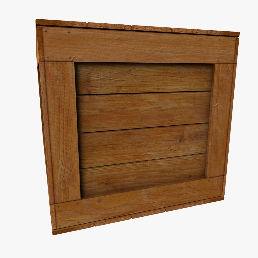 Regular Wooden Crate 3d Model