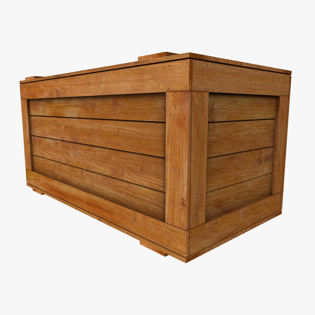 Regular Wooden Crate 3d Model