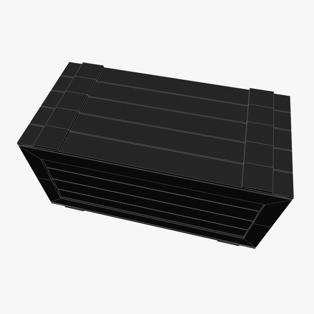 Regular Wooden Crate 3d Model