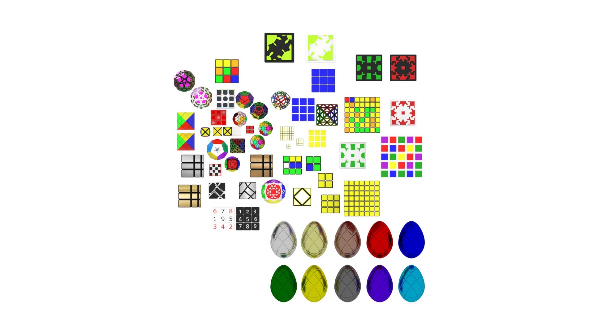 3D Different Type of Cubiks Cube Collection model - TurboSquid 1786312