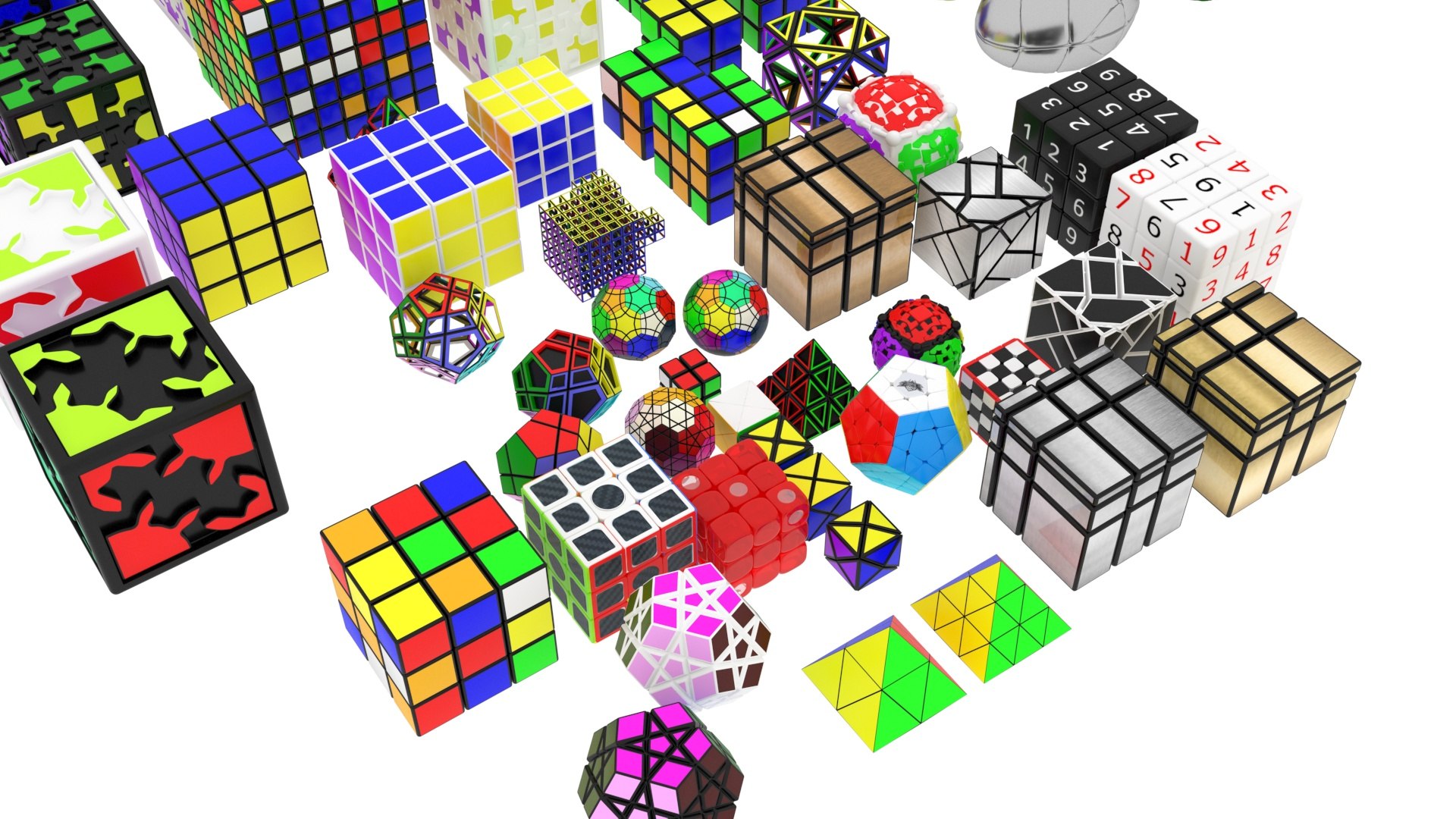 3D Different Type of Cubiks Cube Collection model - TurboSquid 1786312