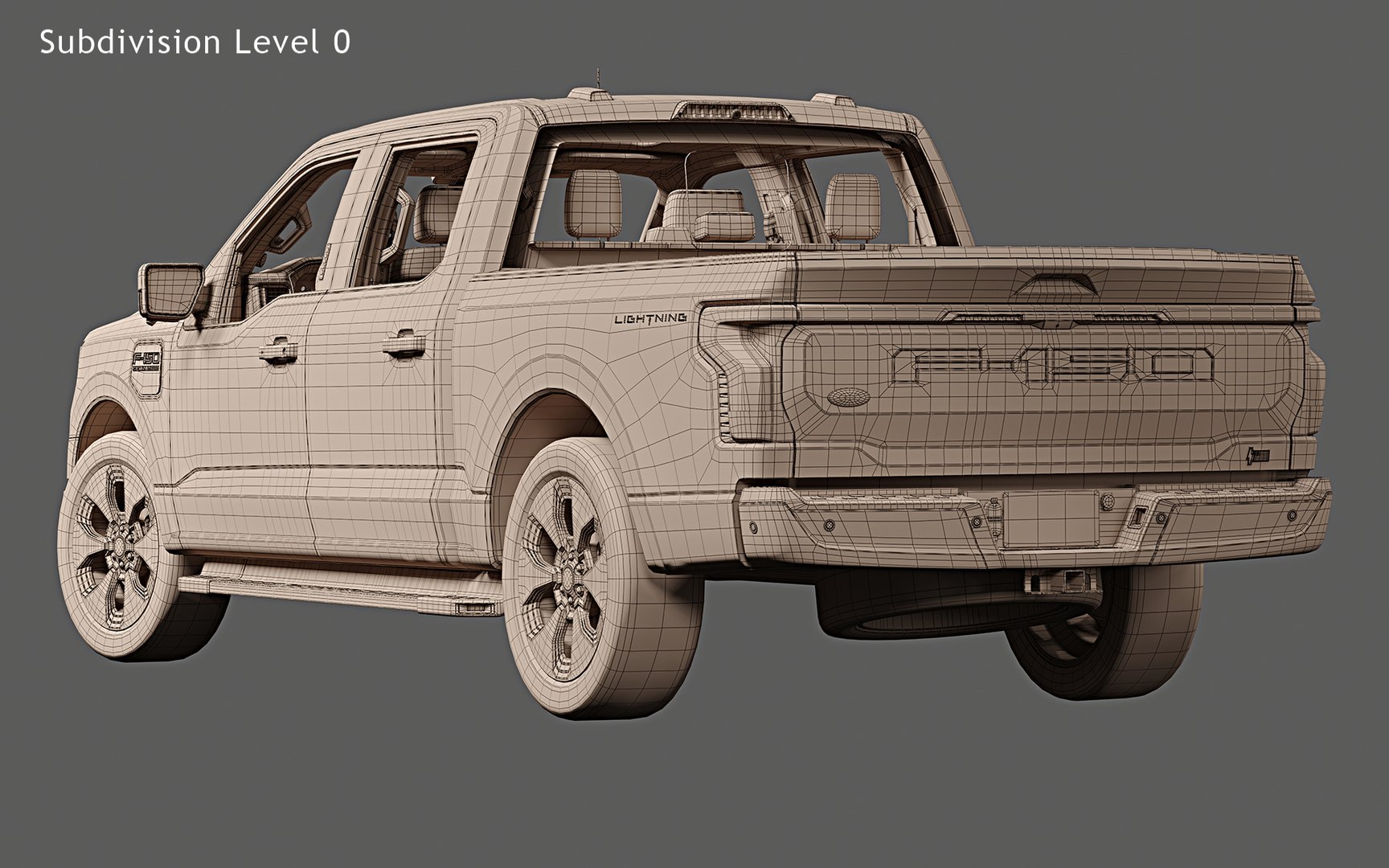 3D 2022 Ford F-150 Lightning model - TurboSquid 2008417