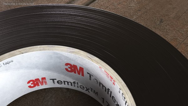 Temflex 3M Vinyl Electrical Tape Black 3D model - TurboSquid 1830794