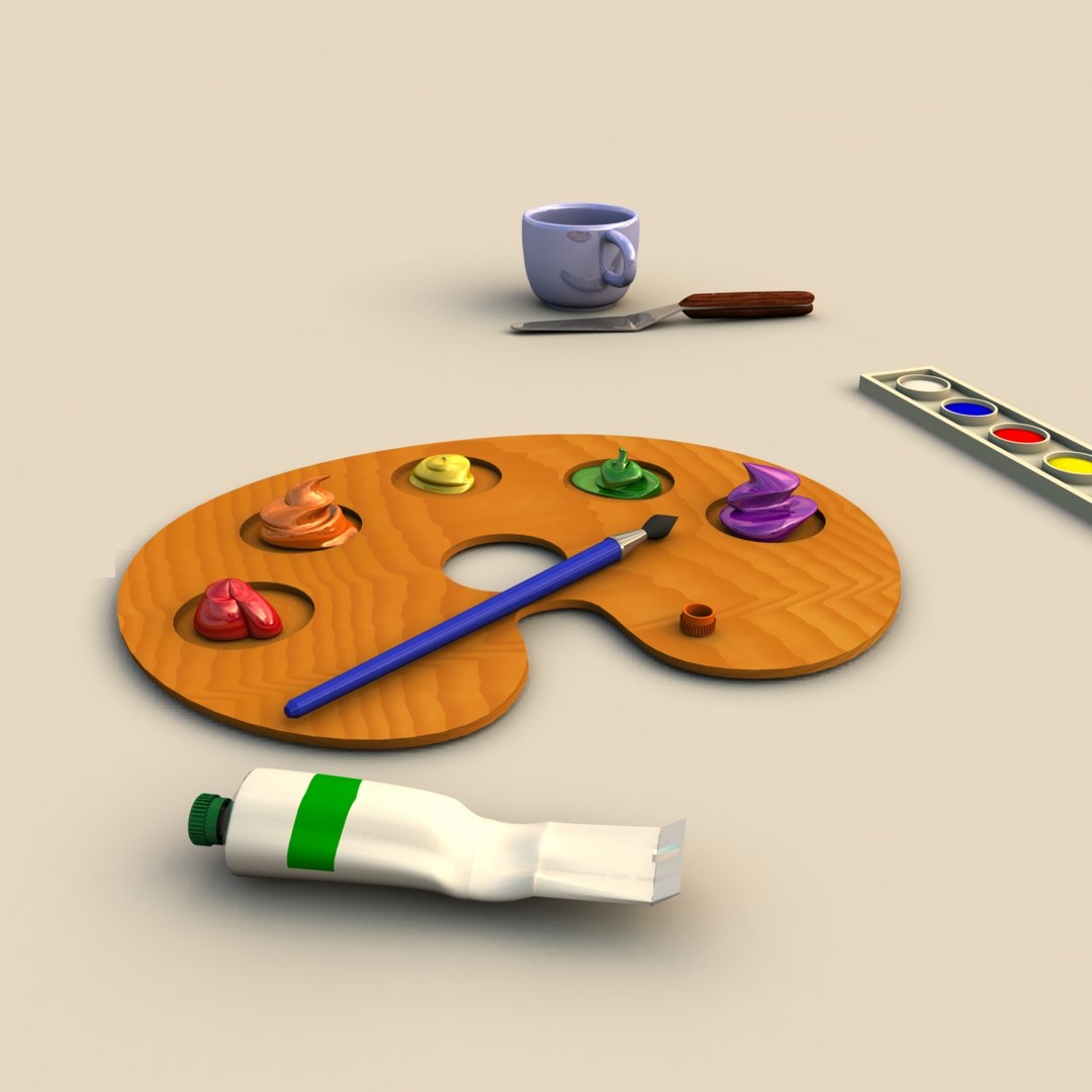 Wood Palette 3d Model