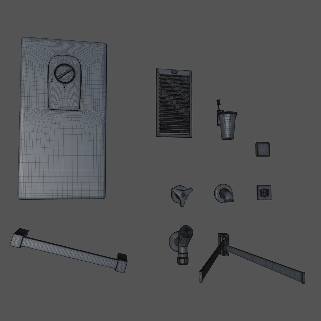 Bathroom Flow-type Heater 3d Model