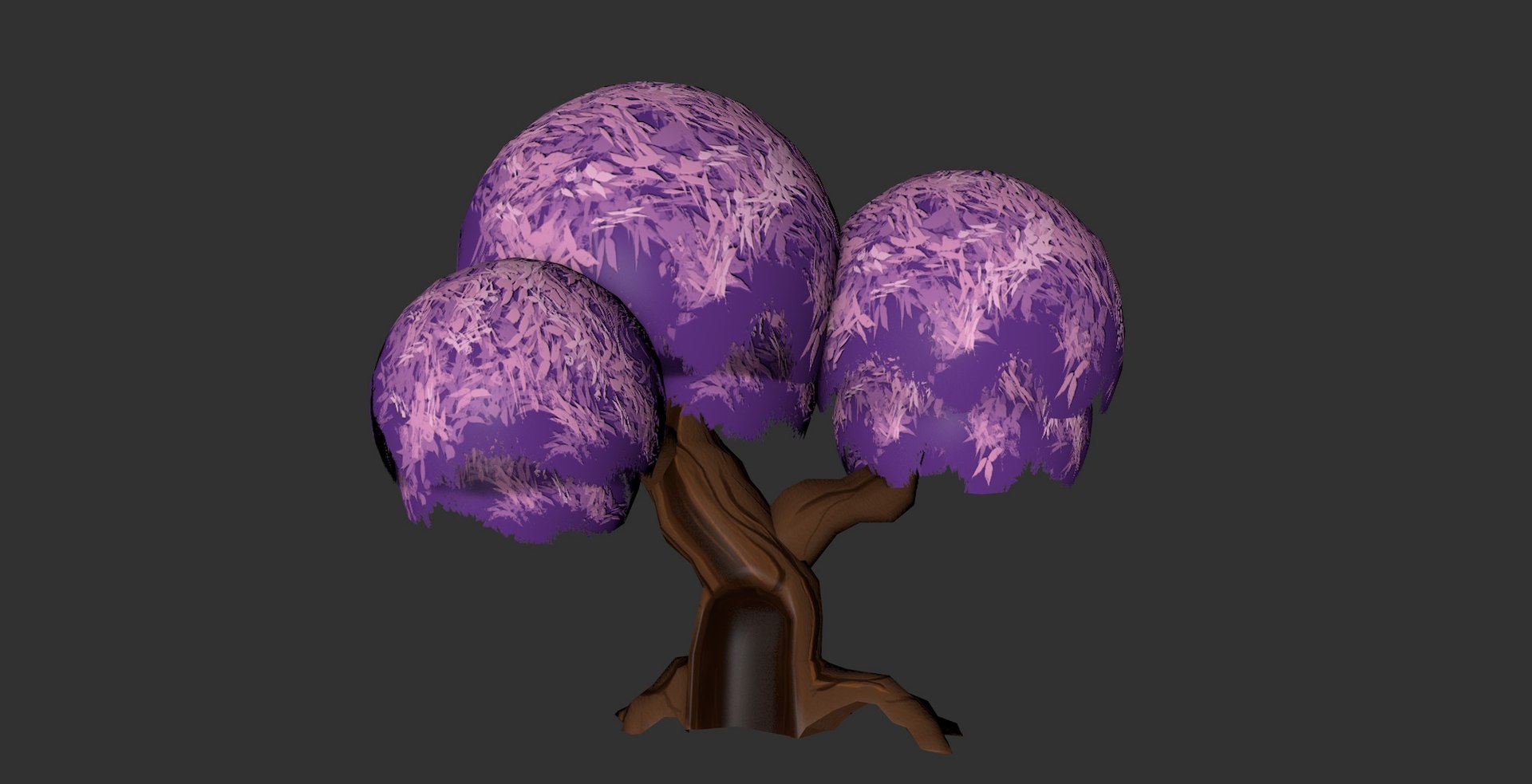 3D model hand painted cartoon tree - TurboSquid 1566854