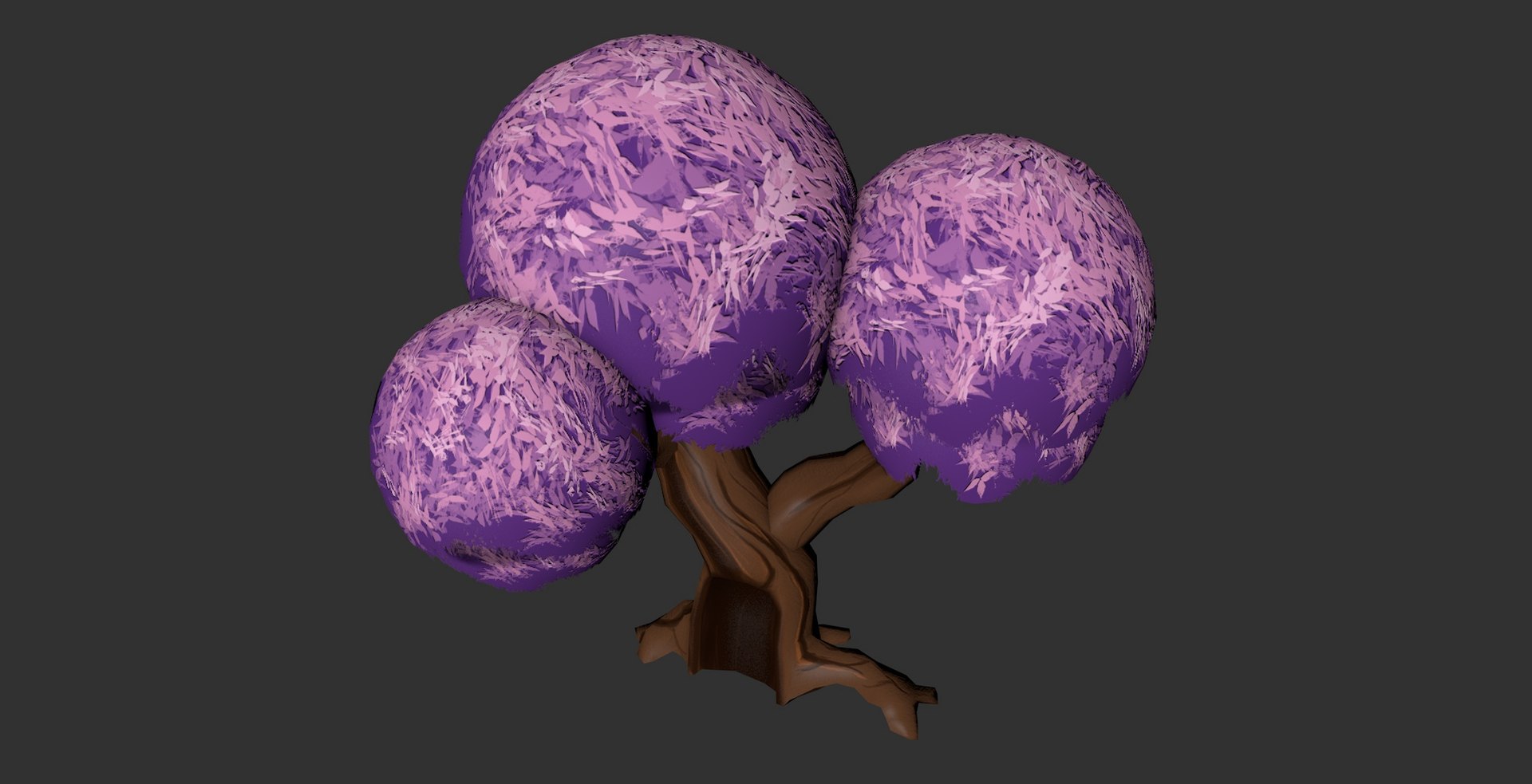 3D model hand painted cartoon tree - TurboSquid 1566854