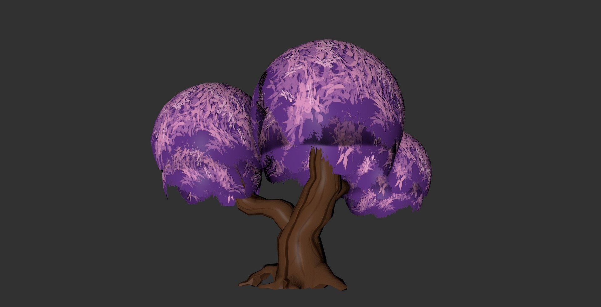 3D model hand painted cartoon tree - TurboSquid 1566854