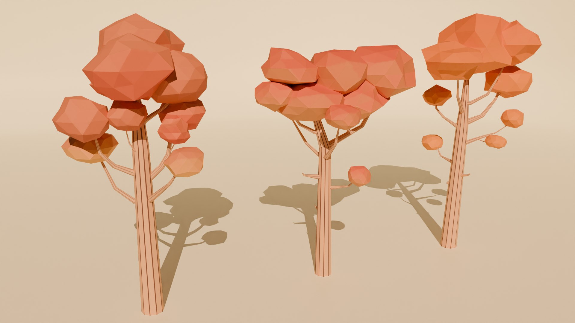 Free 3D Low Poly Trees And Rocks - TurboSquid 2400328