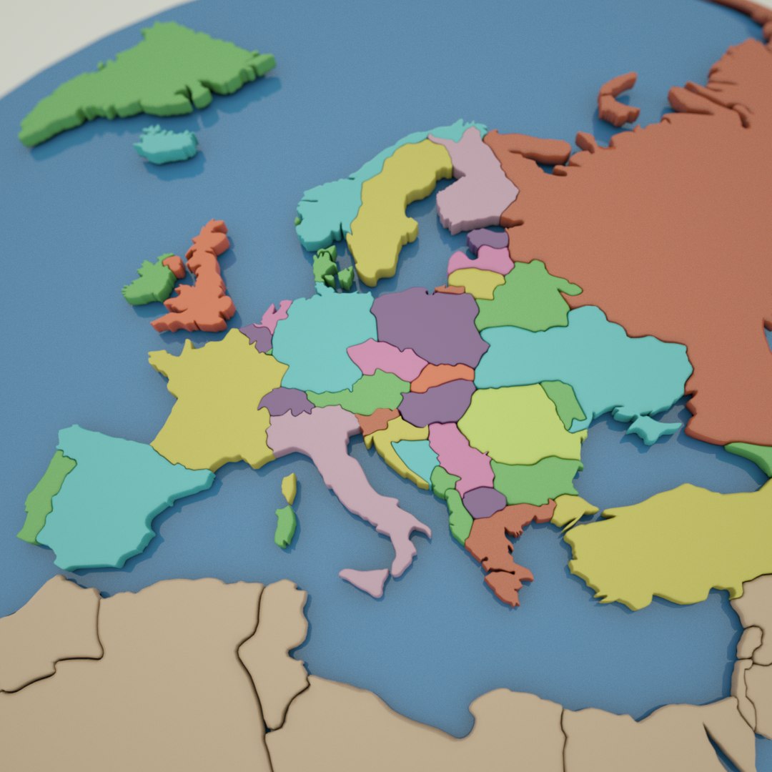 Europe Countries Mediterranean 3d Model
