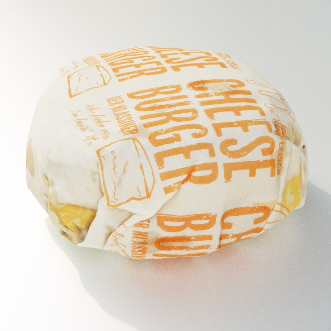 3D Cheeseburger Packaged Model - TurboSquid 1426392