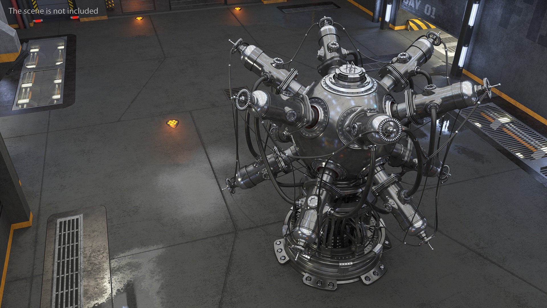 3D Sci-Fi Nuclear Reactor Dark Model - TurboSquid 2222173