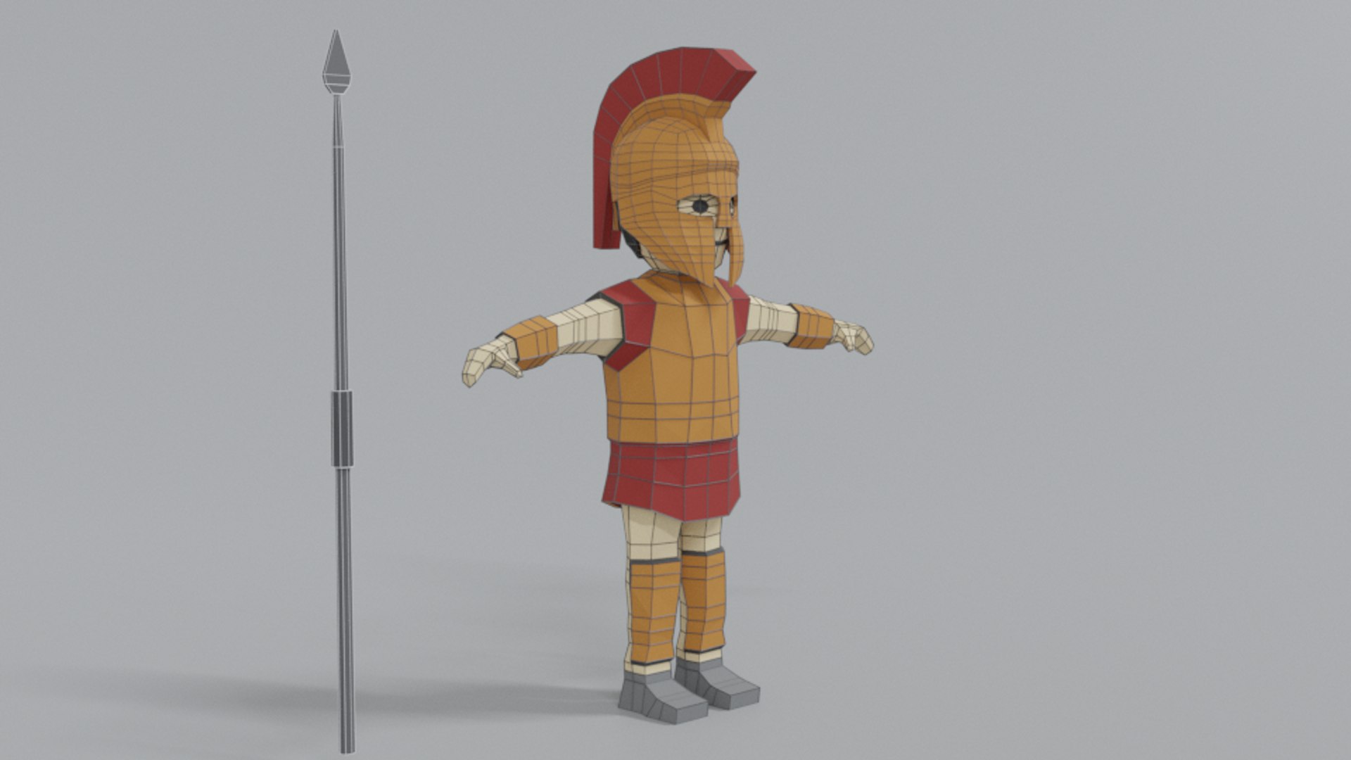Ancient Greek Warrior Character 3D Model - TurboSquid 1585202